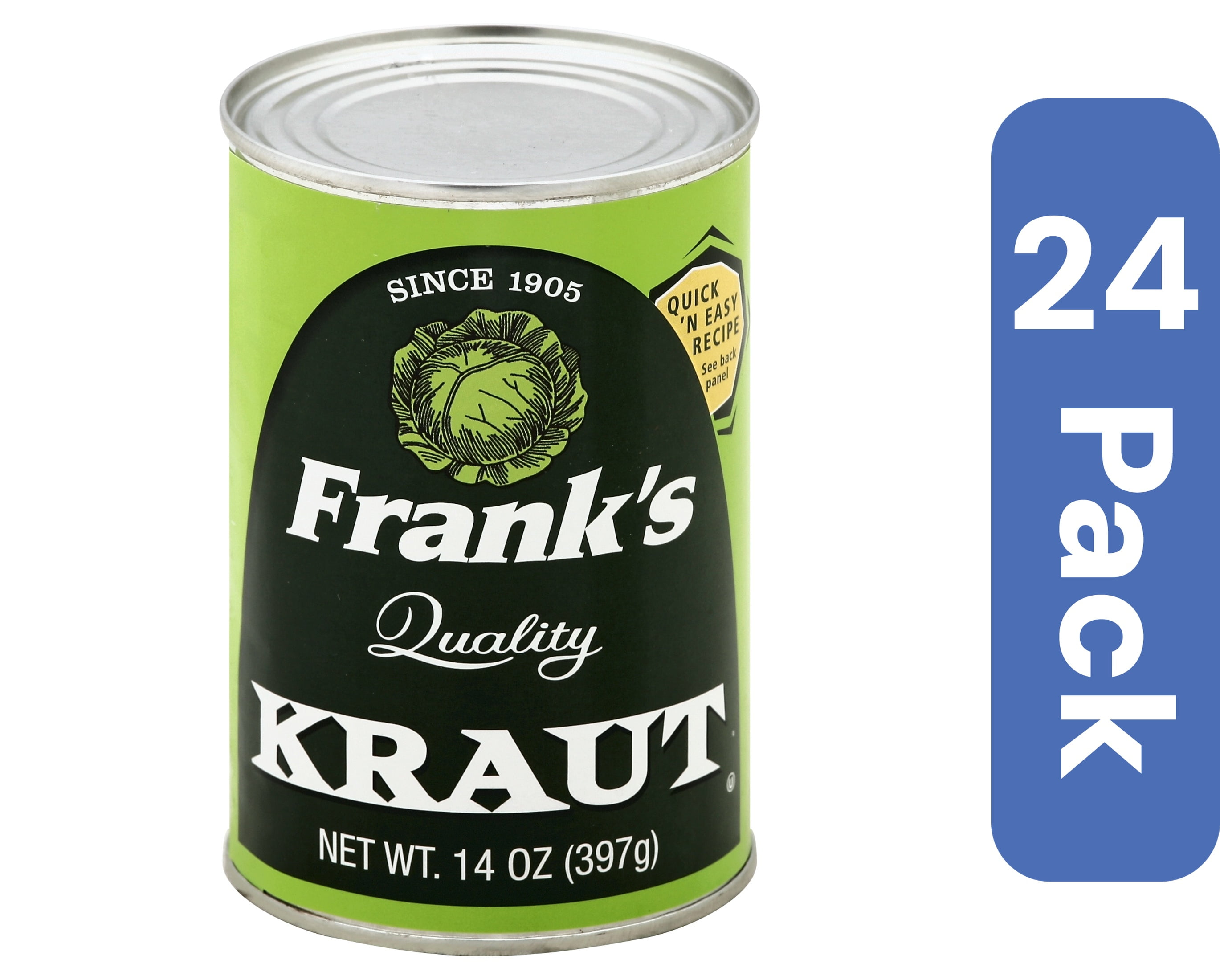 Franks Sauerkraut Shredded Can 14 oz (Pack Of 24) - Walmart.com