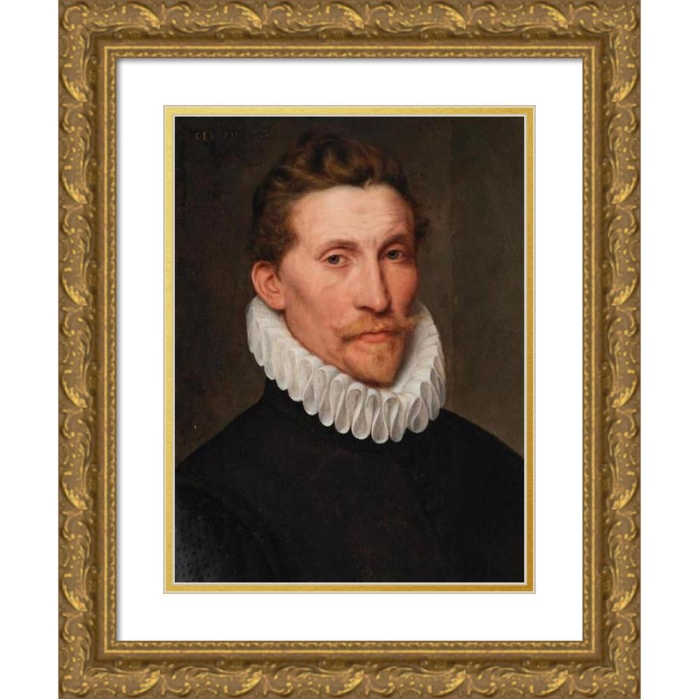 Frans Pourbus The Elder 14x18 Gold Ornate Wood Frame and Double Matted ...