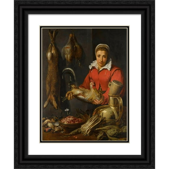 Frans Snyders 12x14 Black Ornate Wood Framed Double Matted Museum Art ...