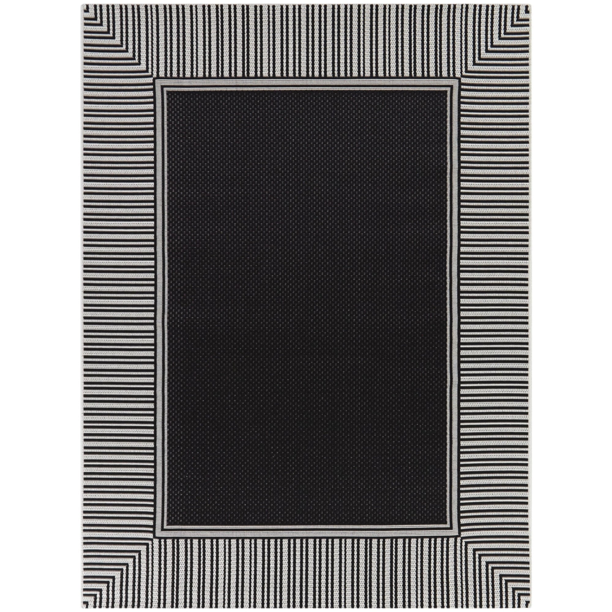 Balta Frans Solid Border Indoor/Outdoor Area Rug 7'10" x 10' - Charcoal ...