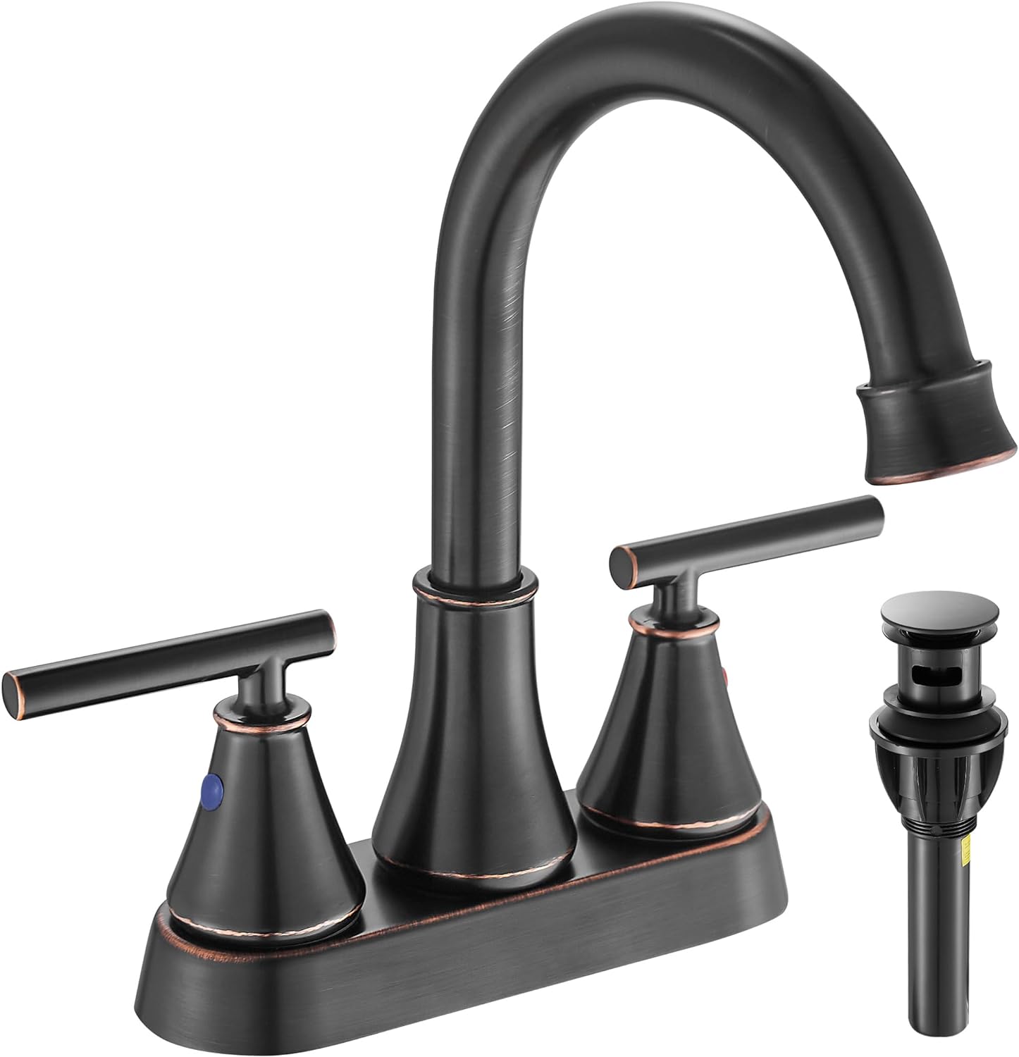 Delta Classic Two Handle Centerset Bathroom Faucet with Metal Drain ...