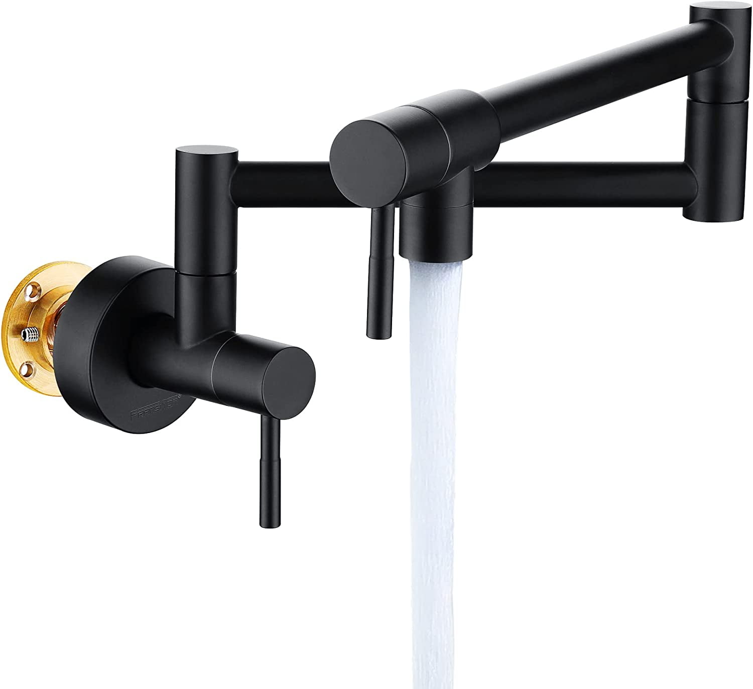 Kede Matte Black Pot Filler, Pot Filler Faucet Wall Mount, Brass ...