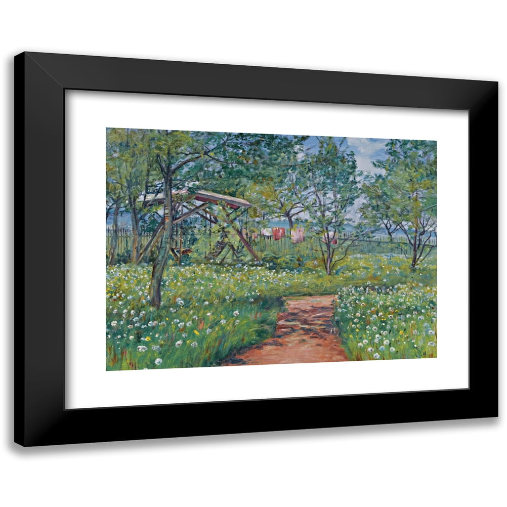 František Kaván 18x14 Black Modern Framed Museum Art Print Titled - Garden in Libun - Walmart.com