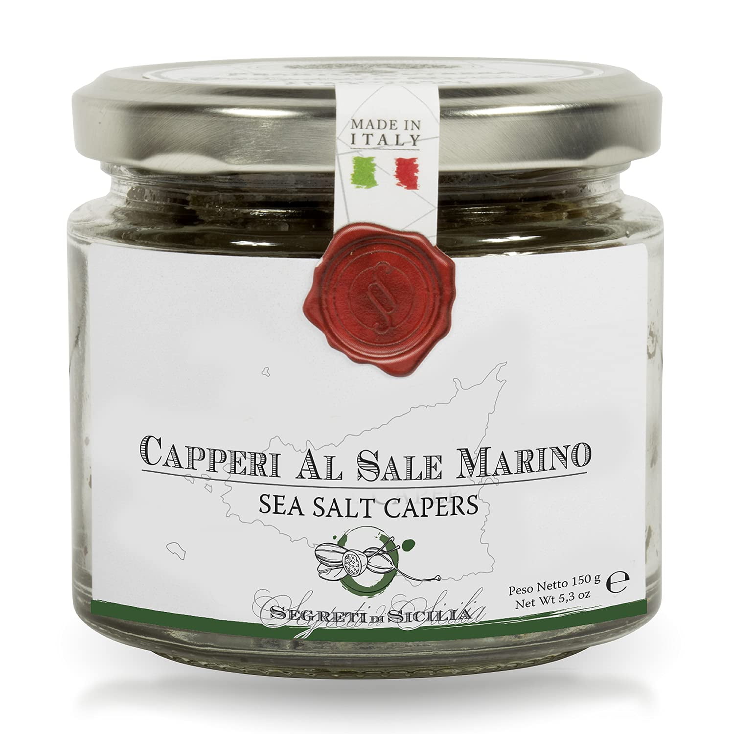 Frantoi Cutrera Gourmet Italian Capers in Sea Salt - Mediterranean ...