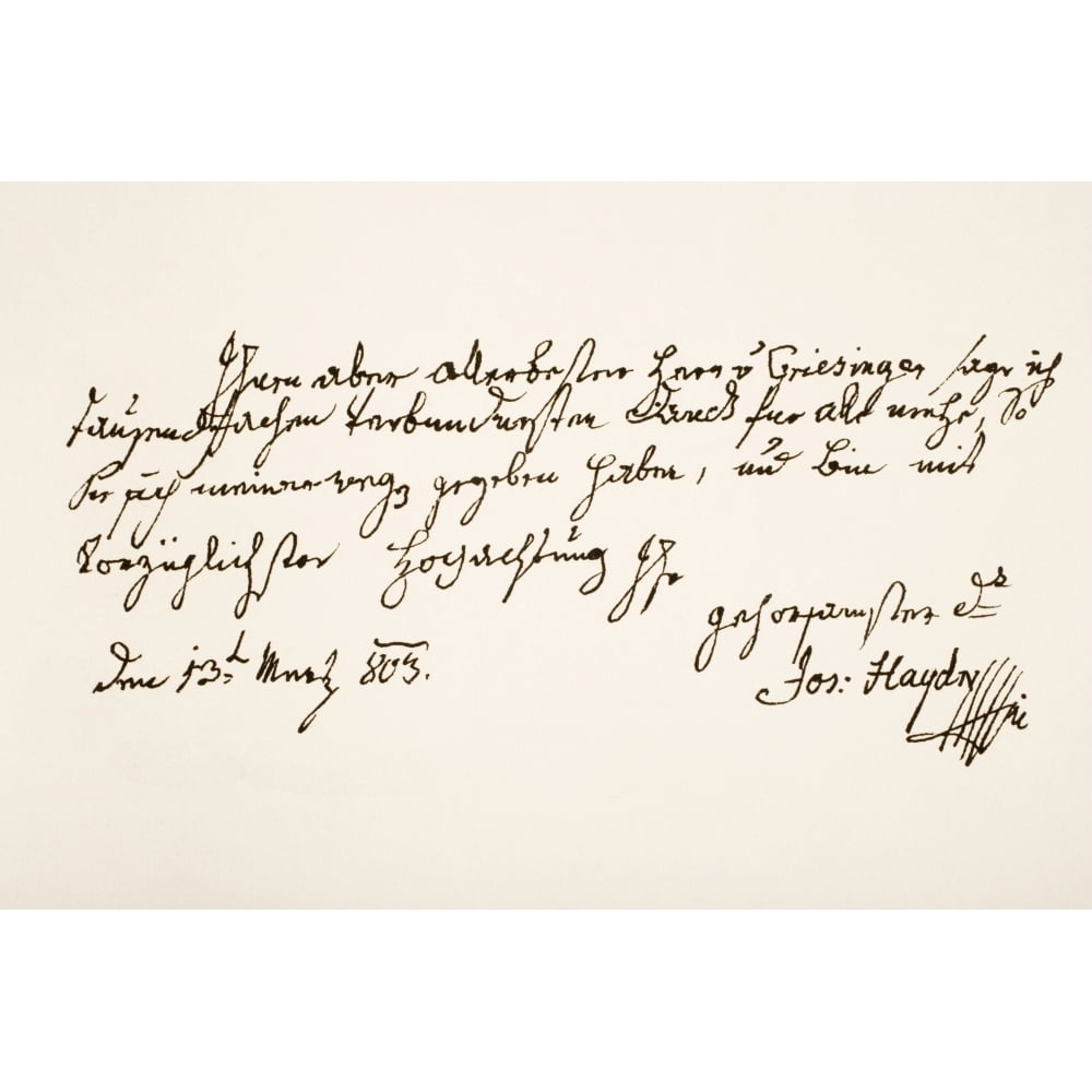 Franz Joseph Haydn 1732 Poster Print - Walmart.com