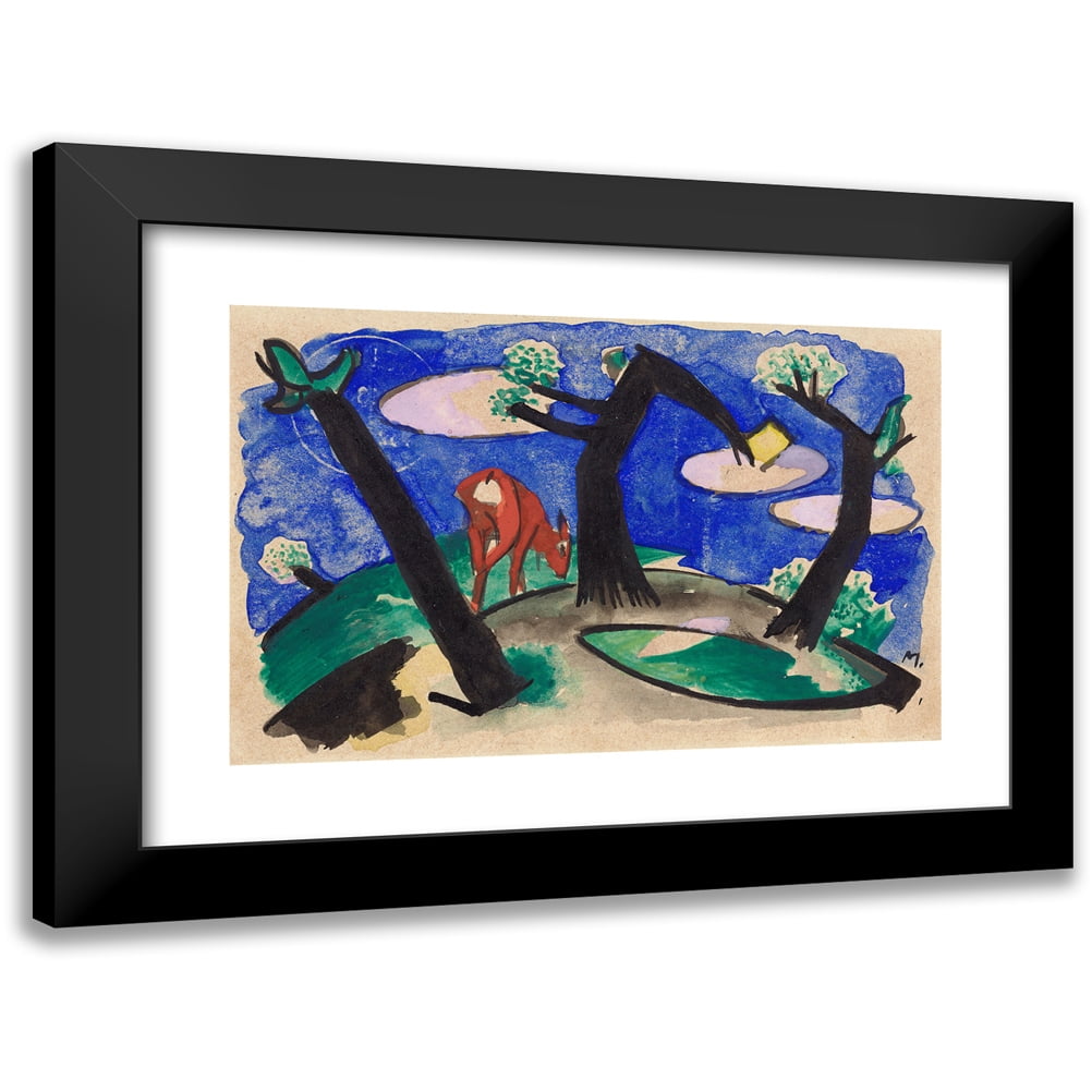 Franz Marc 14x11 Black Modern Framed Museum Art Print Titled ...