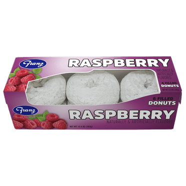 Great Value Raspberry Filled Powdered Donuts, 13.5 oz, 6 Count ...
