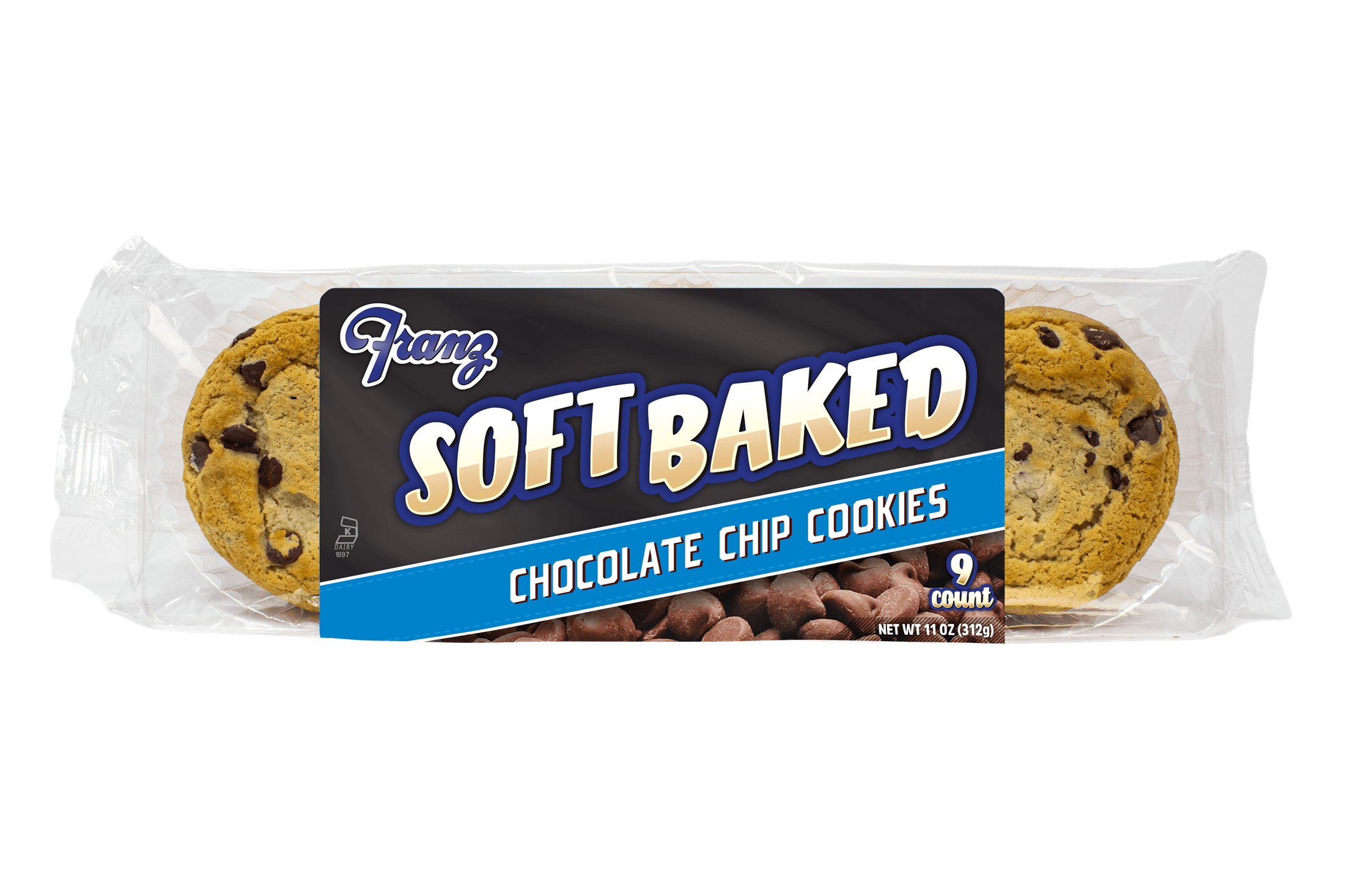 Franz Soft Baked Chocolate Chip Cookies, 11 oz, 9 Count - Walmart.com
