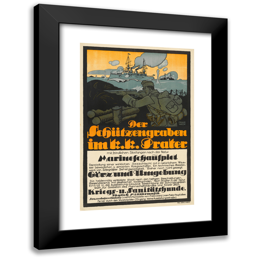 Franz Wacik 17x24 Black Modern Framed Museum Art Print Titled ...