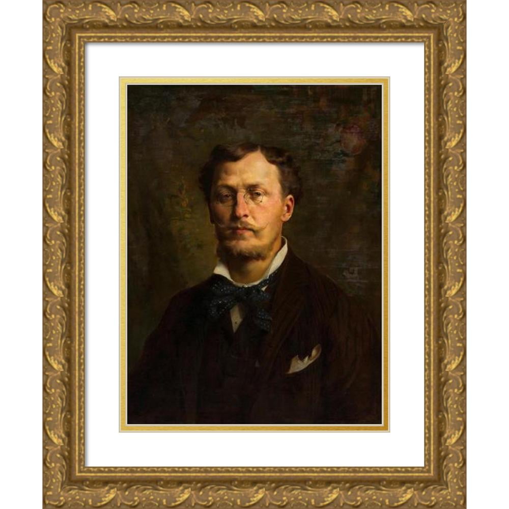 Franz Xaver Stocker 15x18 Gold Ornate Wood Frame and Double Matted ...