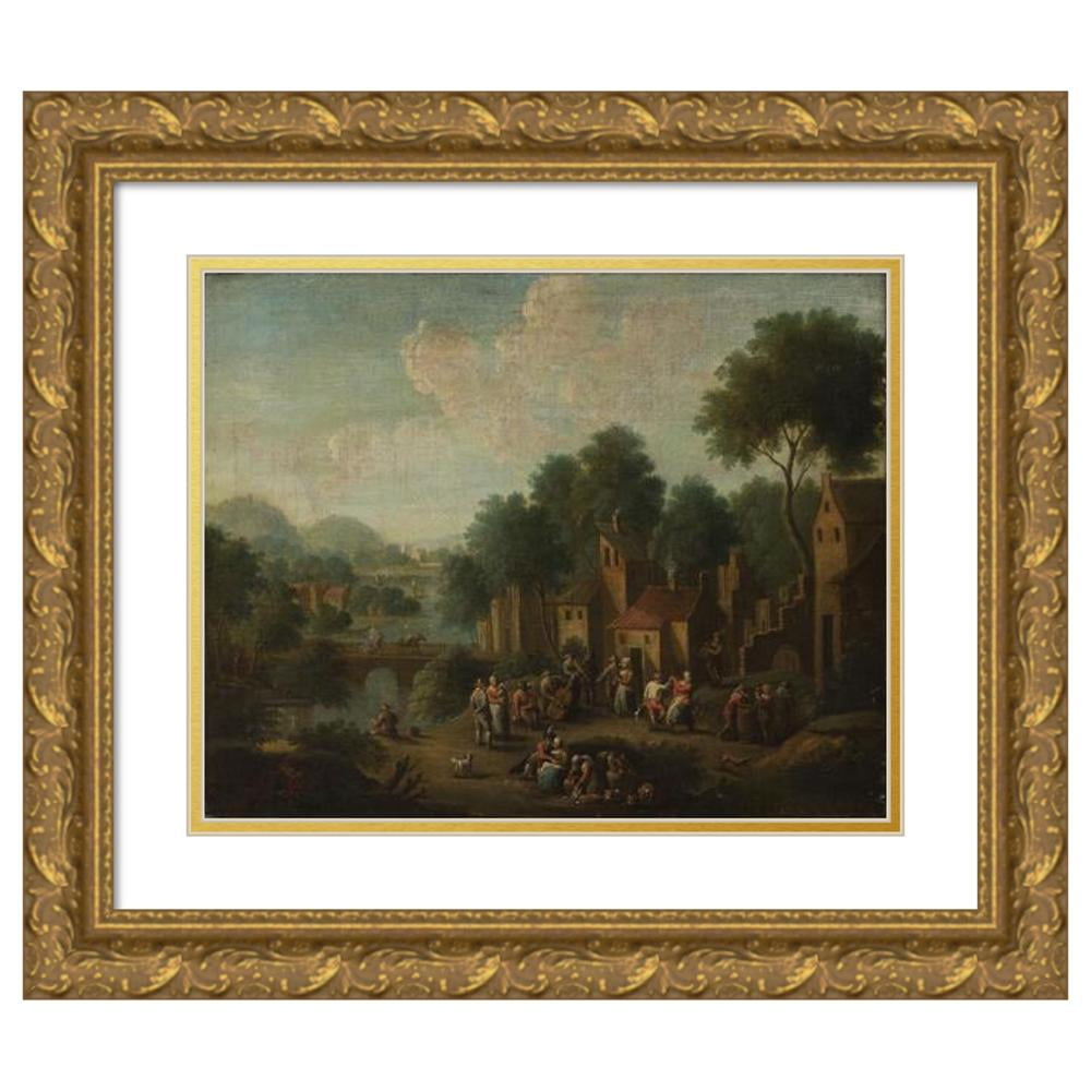 Franz de Paula Ferg 17x15 Gold Ornate Wood Frame and Double Matted ...