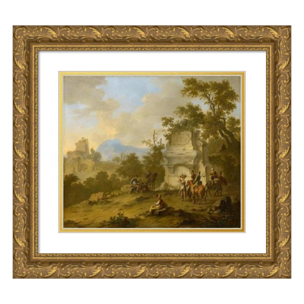 Franz de Paula Ferg 17x15 Gold Ornate Wood Frame and Double Matted ...