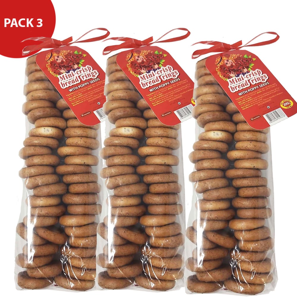 Franzeluta Mini Sushki With Poppy Seeds Small Hard Bagels 200g/ 0.44lb ...