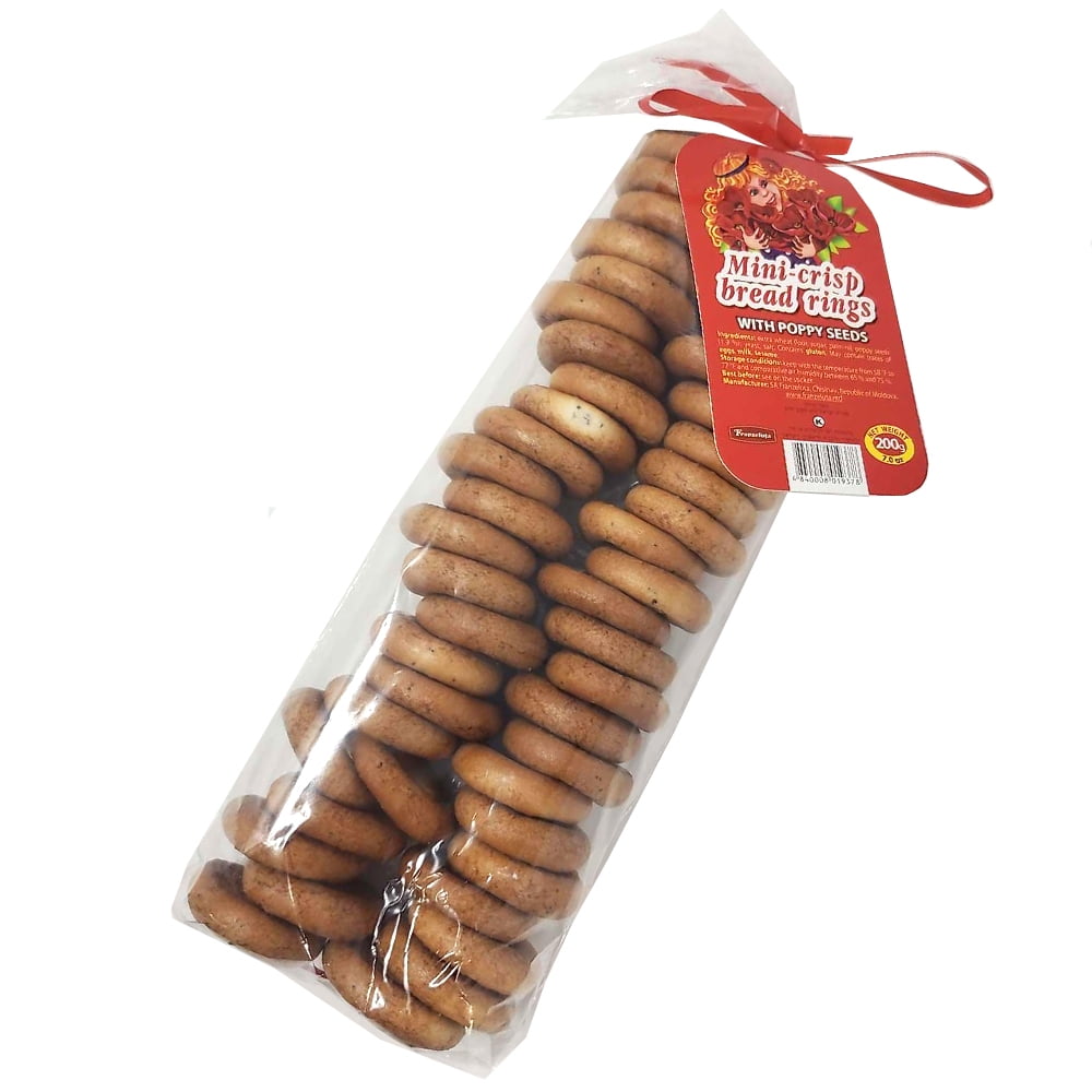 Franzeluta Mini Sushki With Poppy Seeds Small Hard Bagels 200g/ 0.44lb ...