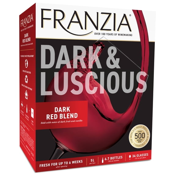 Franzia, Red Wine, 5L, Dark Red Blend, Rich Full-Bodied - Walmart.com