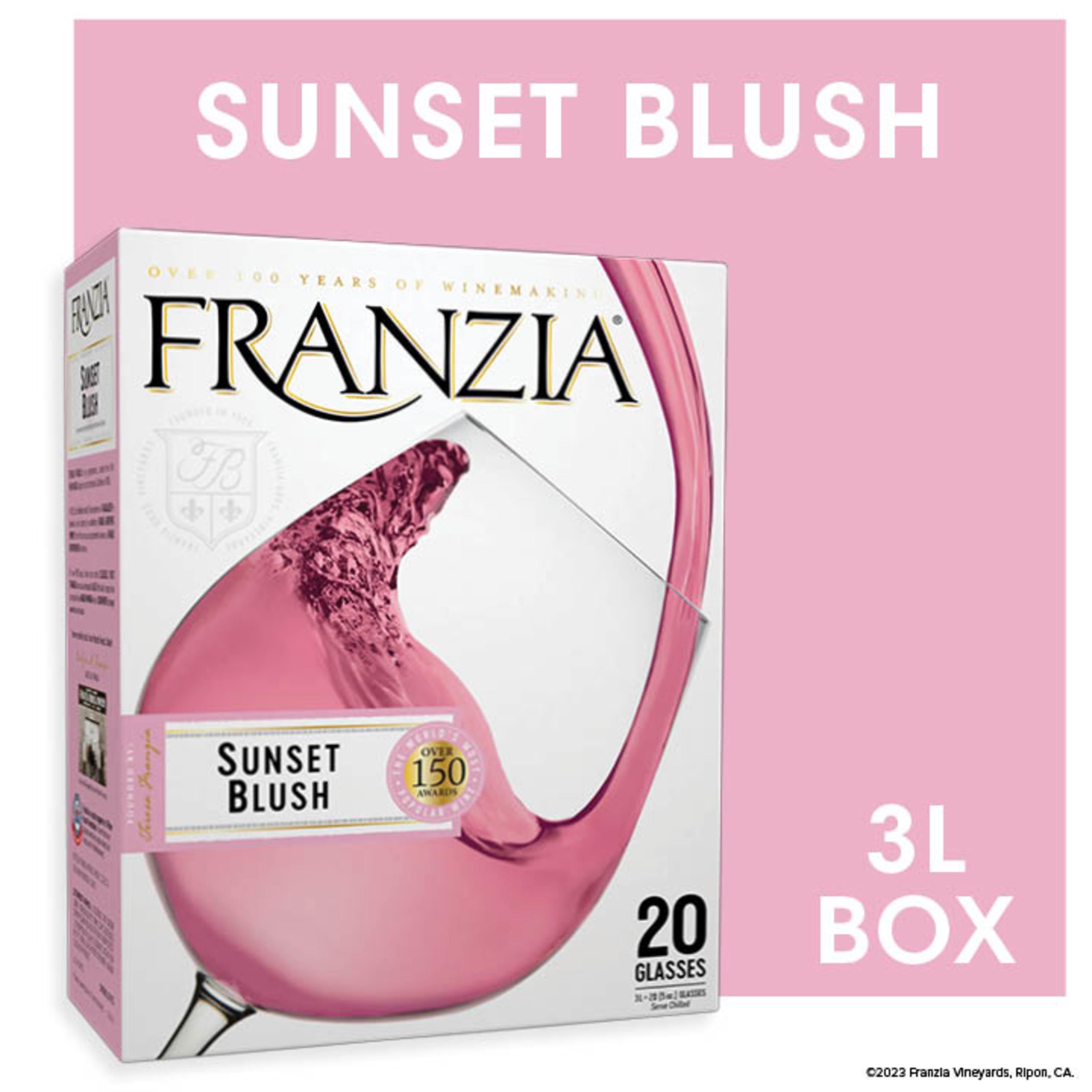 Franzia Sunset Blush Rose Wine 3 L Bag In Box 9 Abv