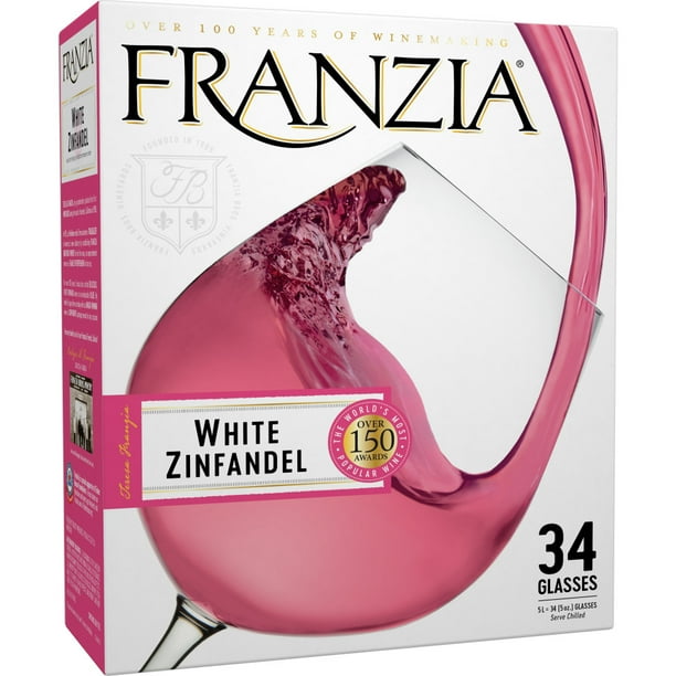 Franzia White Zinfandel World Classics Zinfandel Rose Wine International 5 L Bag in Box 11 ABV Walmart Business Supplies