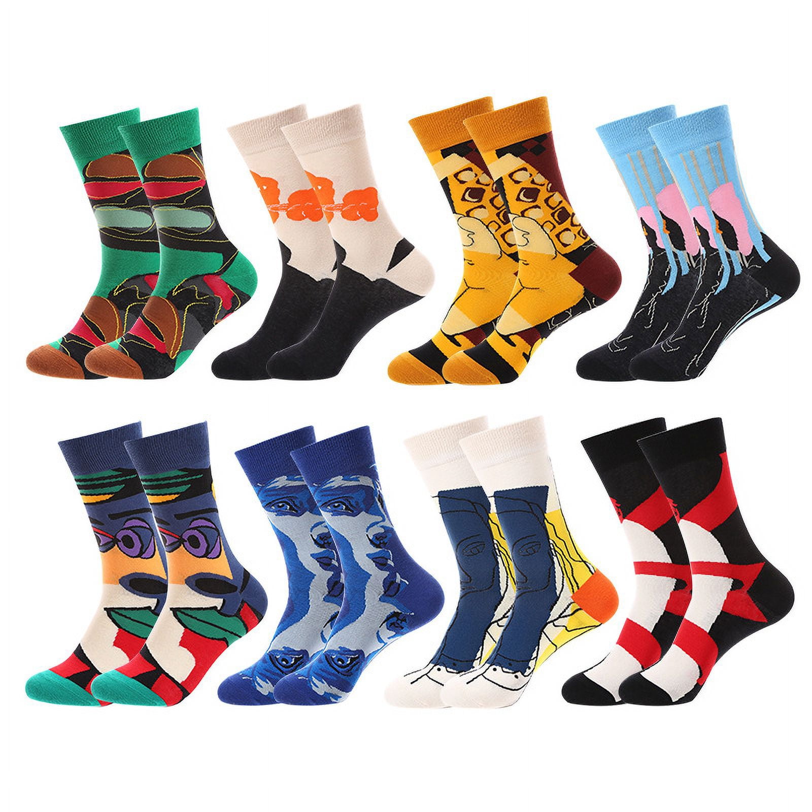 Fraobbg Funny Pattern Dress Socks Colorful Crazy Novelty Casual Crew ...