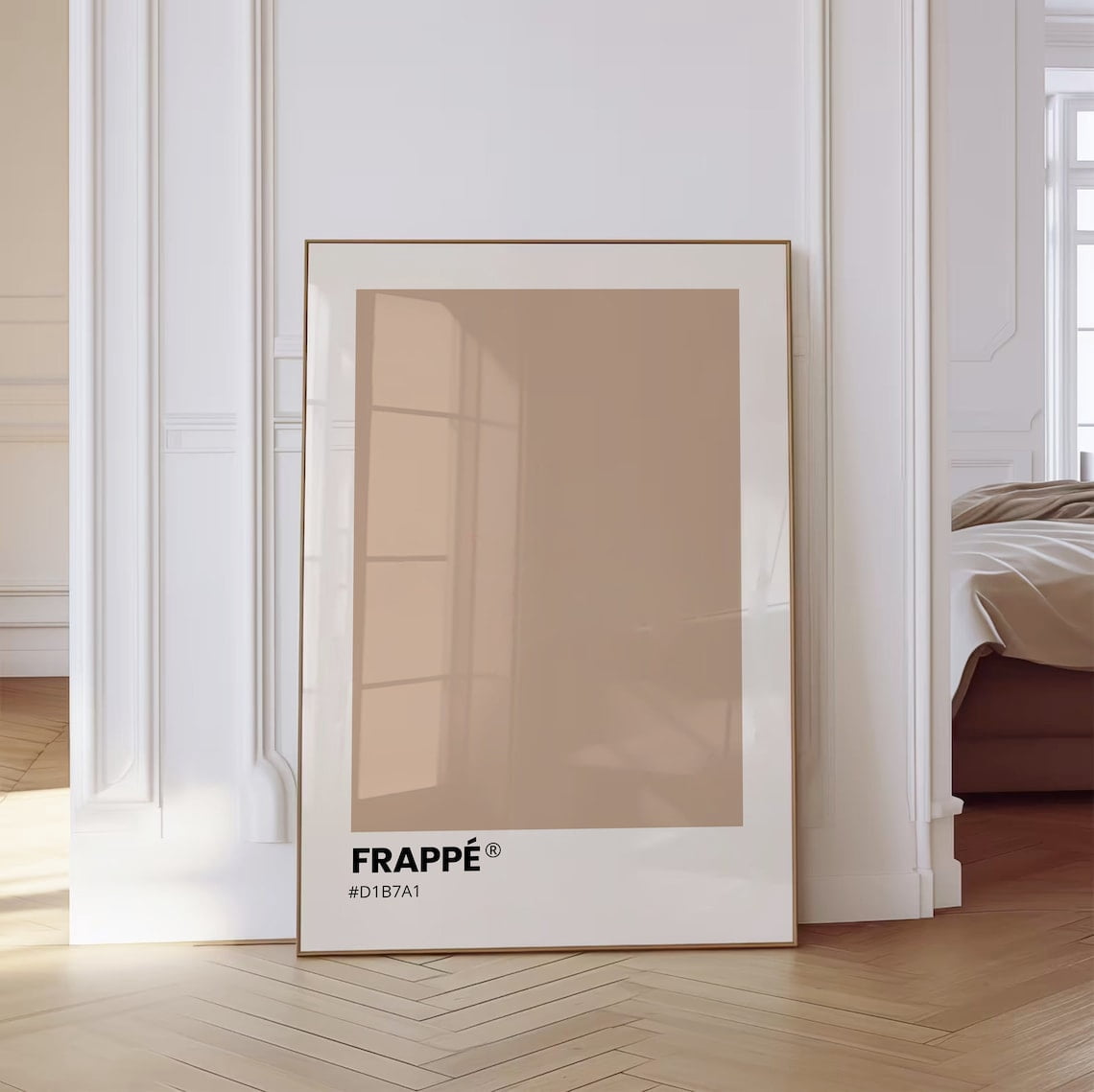 Frappé Brown Pantone Poster, Pantone Color Wall Art, Trendy Wall Art ...