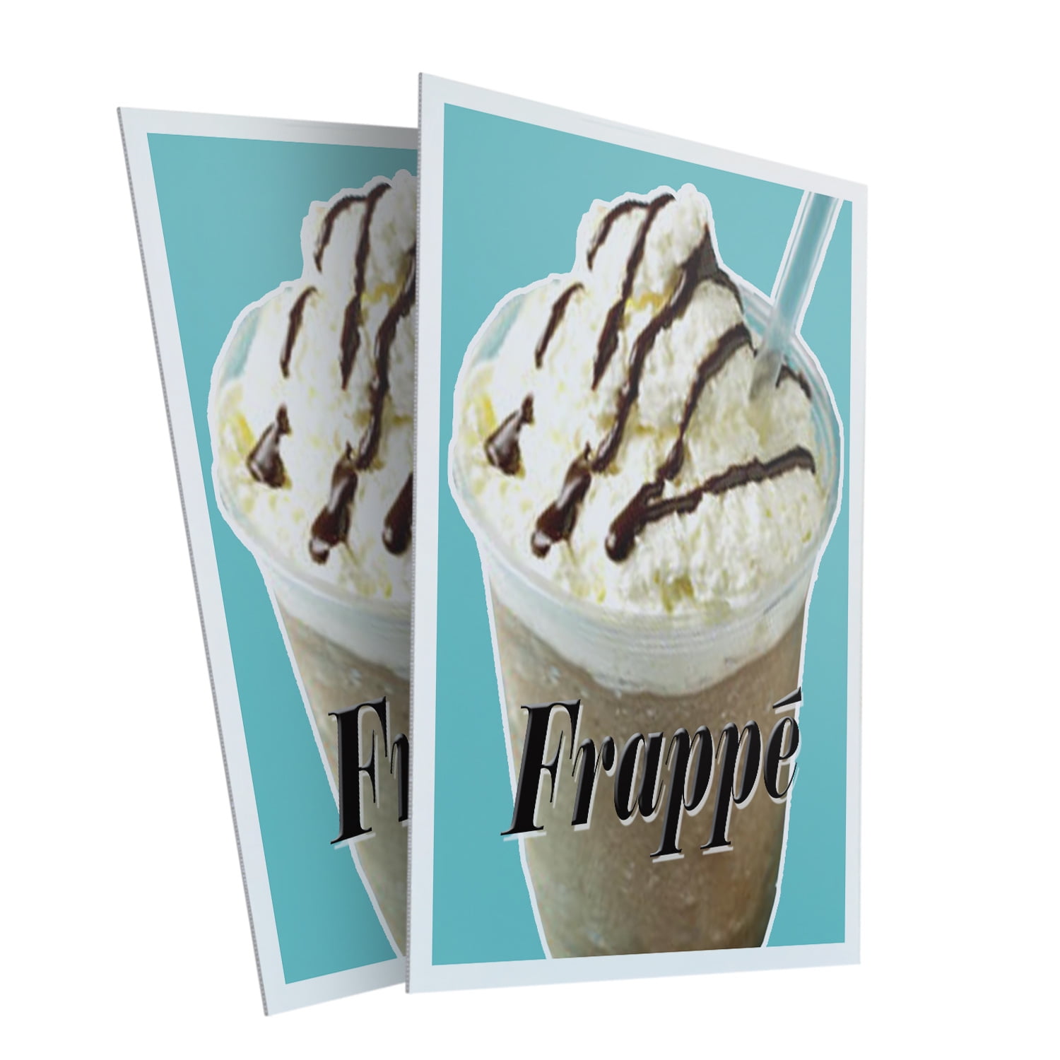 Frappe (2-PACK) 24" x 36" Plastic Signs | Sign Insert 4mm Corrugated ...