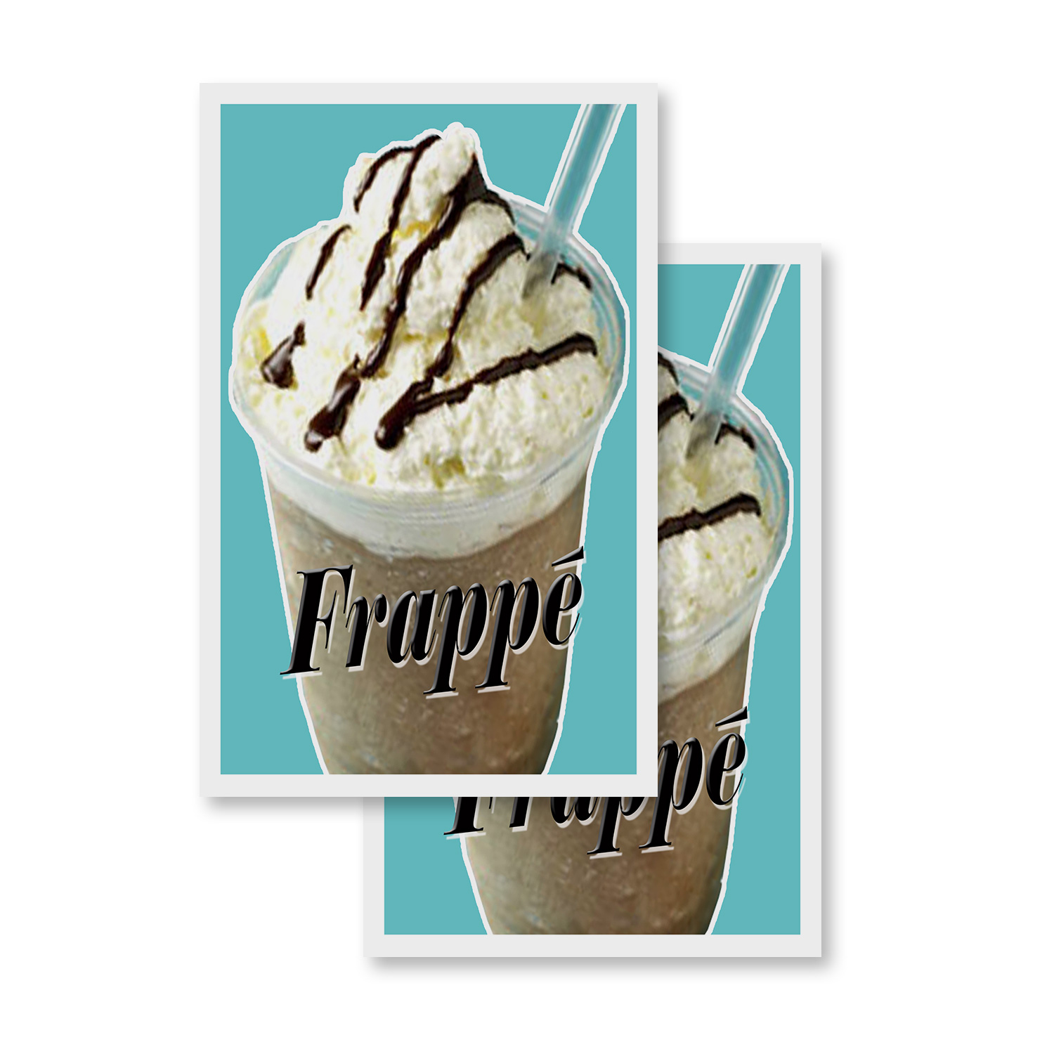 Frappe (2-PACK) 24" x 36" Vinyl Decals | Sign Insert Peel & Stick ...
