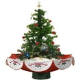 Fraser Hill Farm 29" Snowing Musical Christmas Tree with Red Base and ...