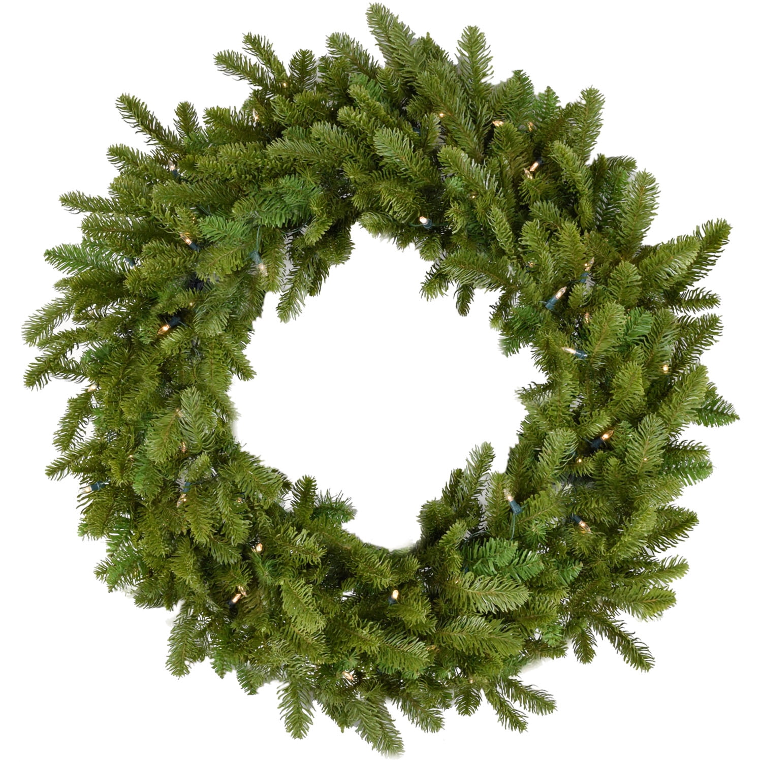 Fraser Hill Farm 36-In. Grandland Artificial Holiday Wreath with Clear ...