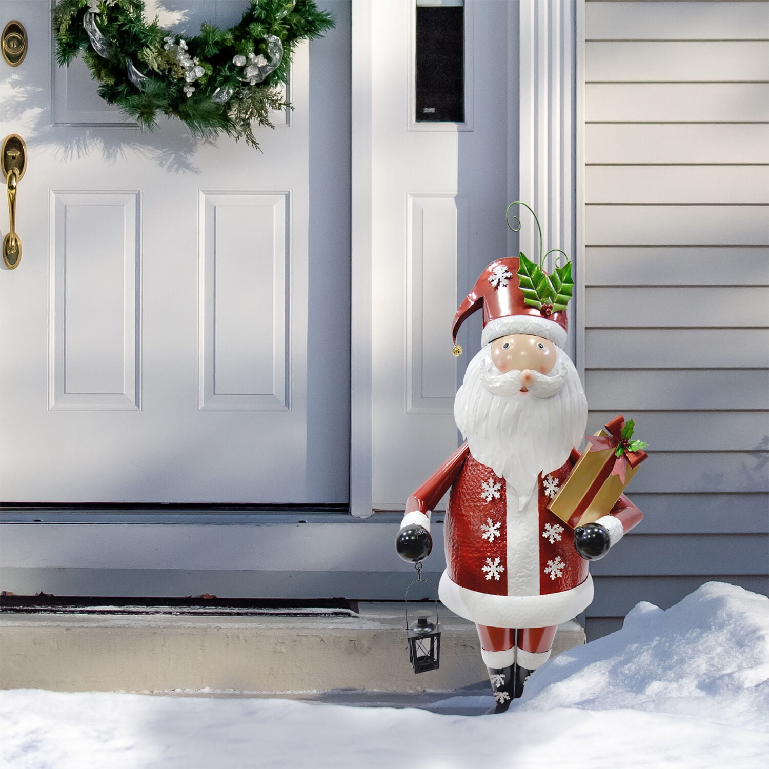New Fraser Hill Farm Santa Claus Multicolor Iron Christmas Home ...
