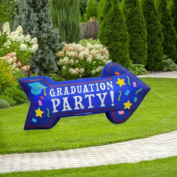 Fraser Hill Farm 8-Ft. Wide Graduation Party Arrow | Outdoor Blow-Up ...