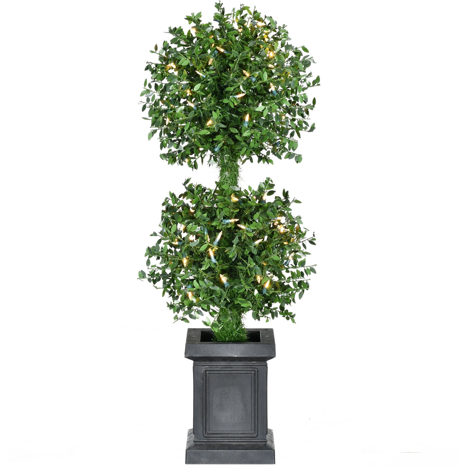 Fraser Hill Farm Boxwood Topiary in Black Pot, 36 inches Tall ...