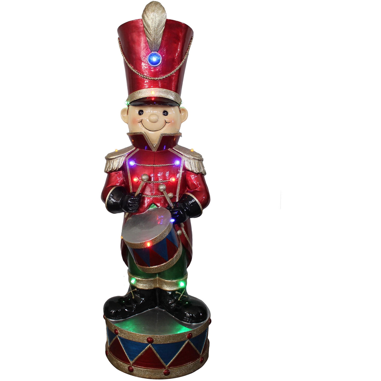 Fraser Hill Farm Christmas Décor, 35" Pre-Lit Toy Soldier with Bass ...
