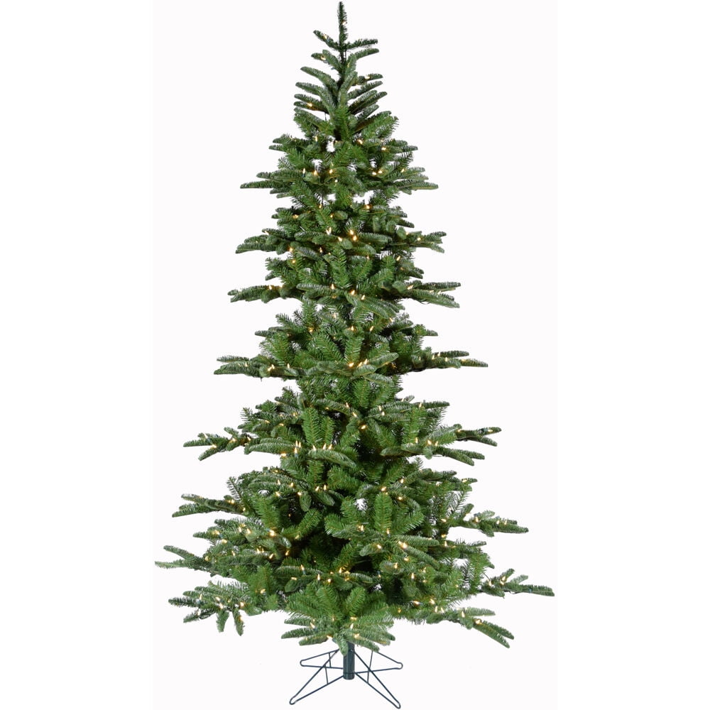 Fraser Hill Farm Clear Prelit LED Green Slim Christmas Tree, 7.5 ...