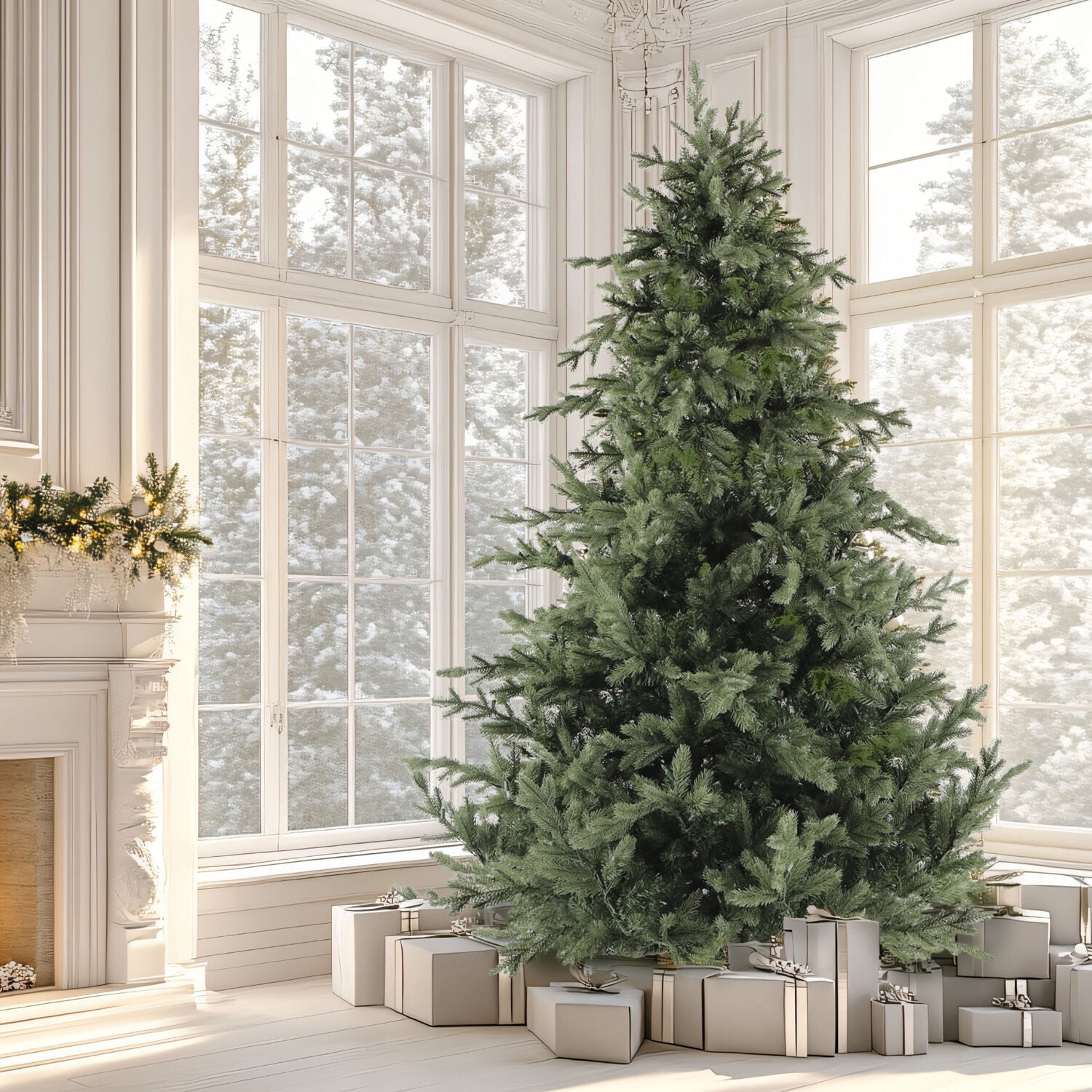 Fraser Hill Farm 12-Ft. Foxtail Pine Christmas Tree, FFFX012-0GR ...