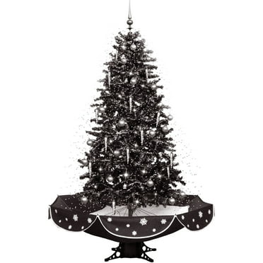 Fraser Hill Farm 29" Snowing Musical Christmas Tree with Red Base and ...