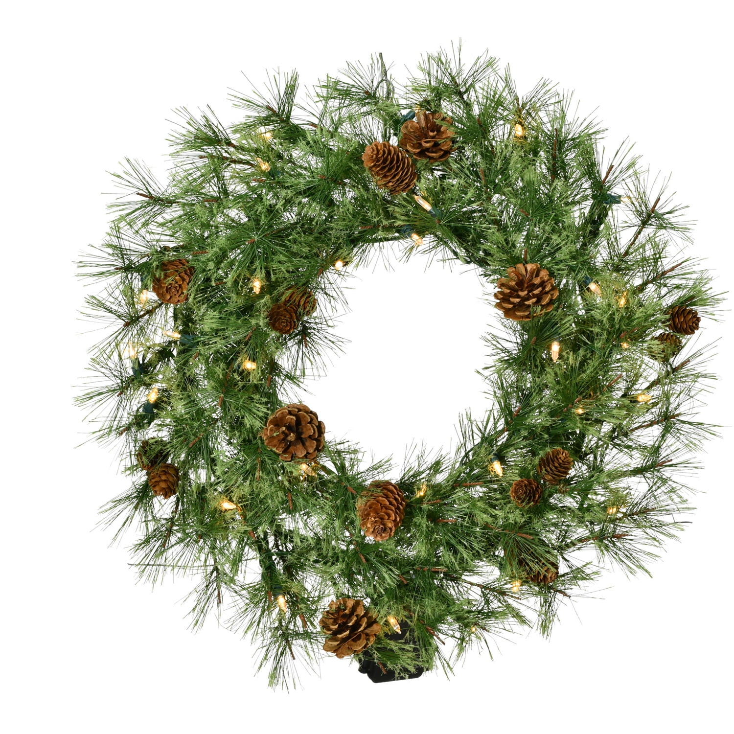 Fraser Hill Farm Pine Wreath with Pinecones, 24 Inch Diameter | Perfect ...