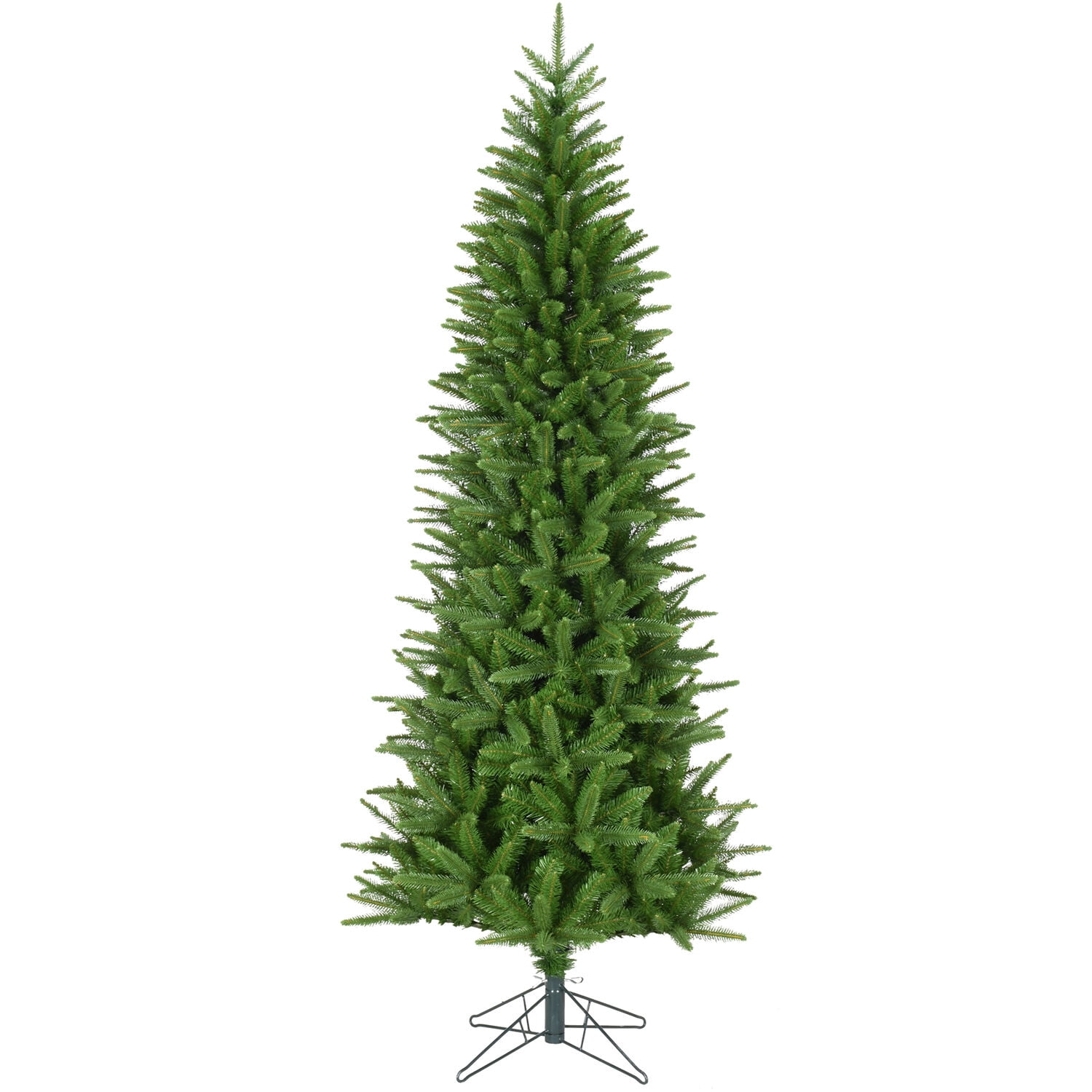Fraser Hill Farm Winter Falls Slim Christmas Tree with Metal Base, 9 ...