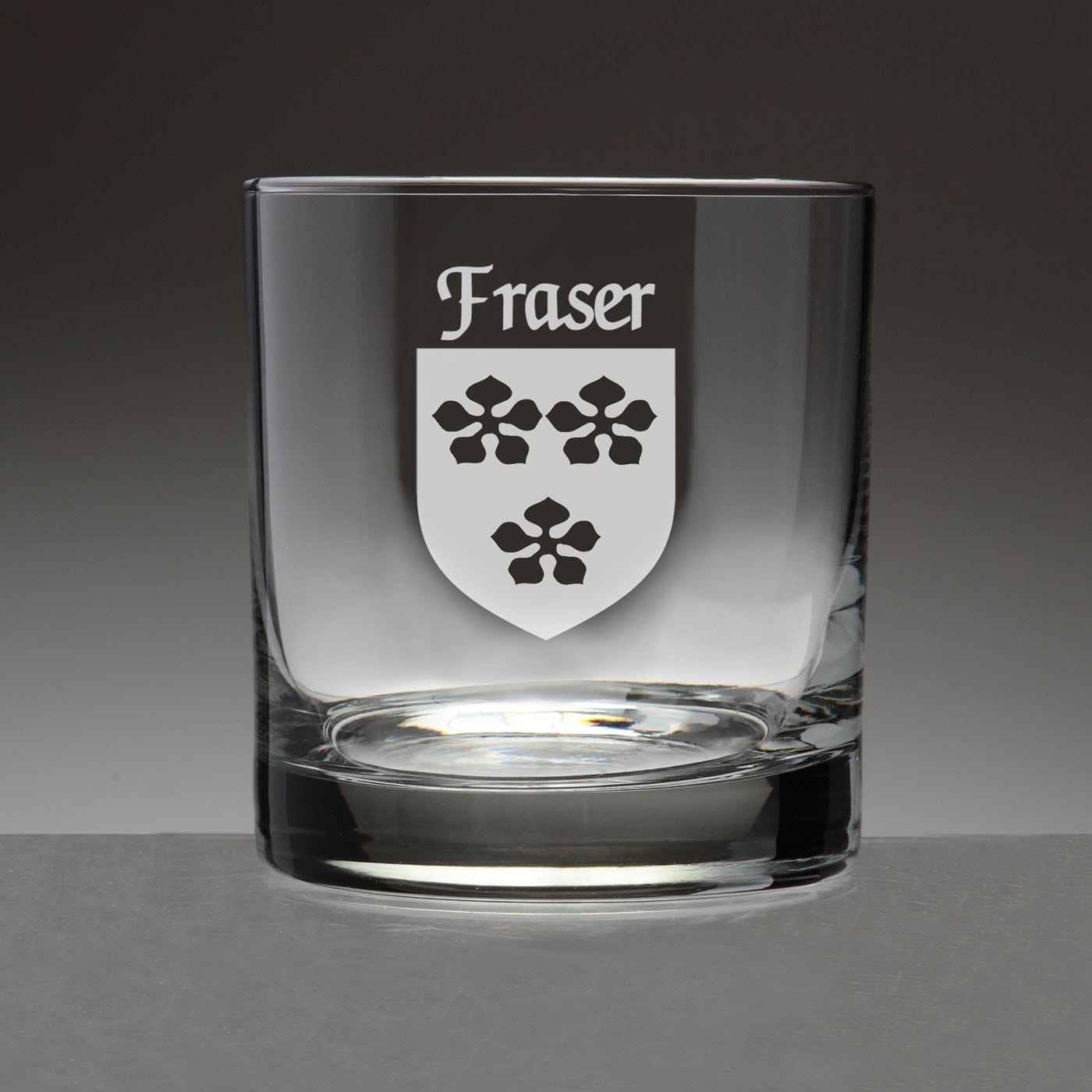 Fraser Irish Coat of Arms Tumbler Glasses - Set of 4 (Sand Etched ...