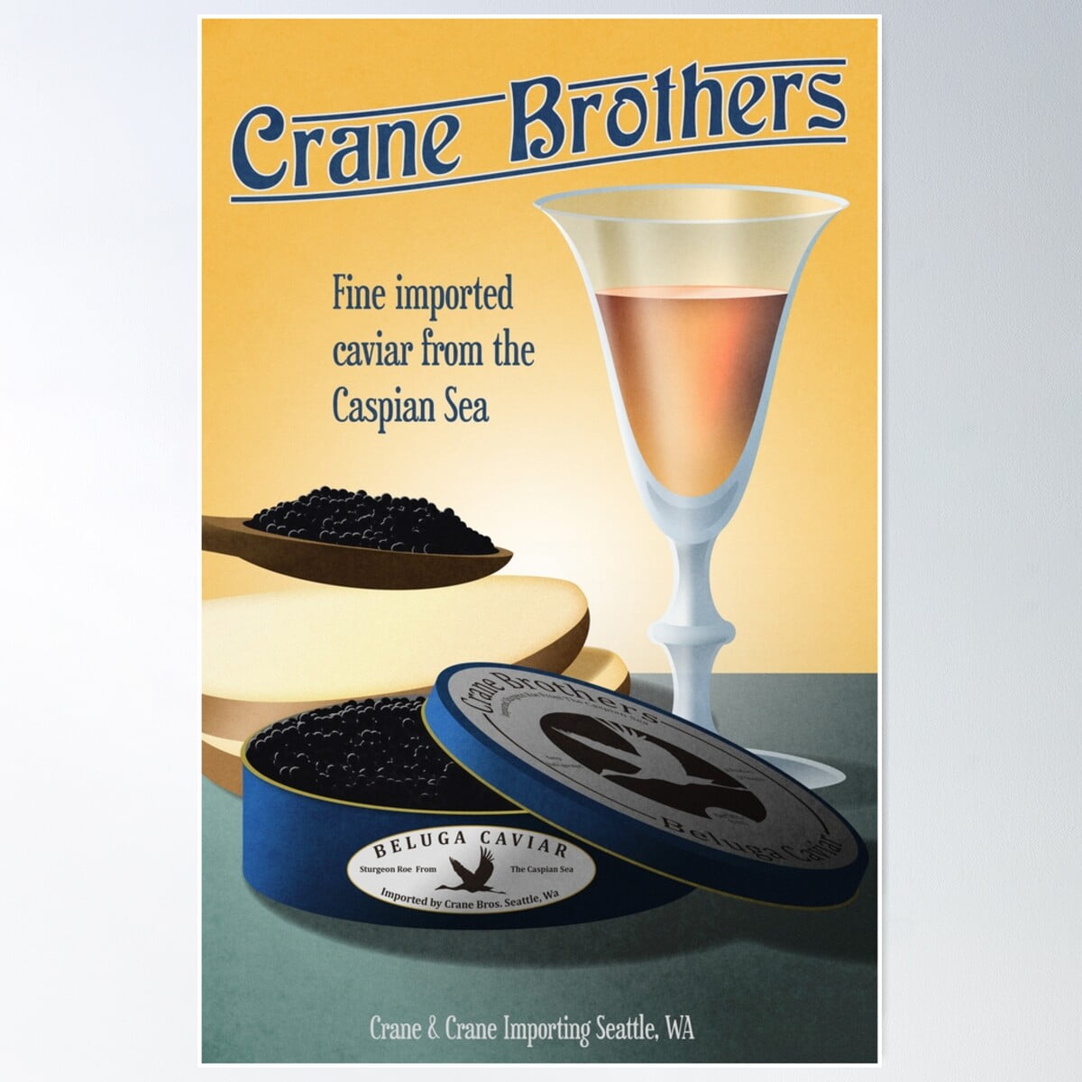 Frasier - Crane Brothers Caviar Poster Wall Art, Modern Wall Decor For ...
