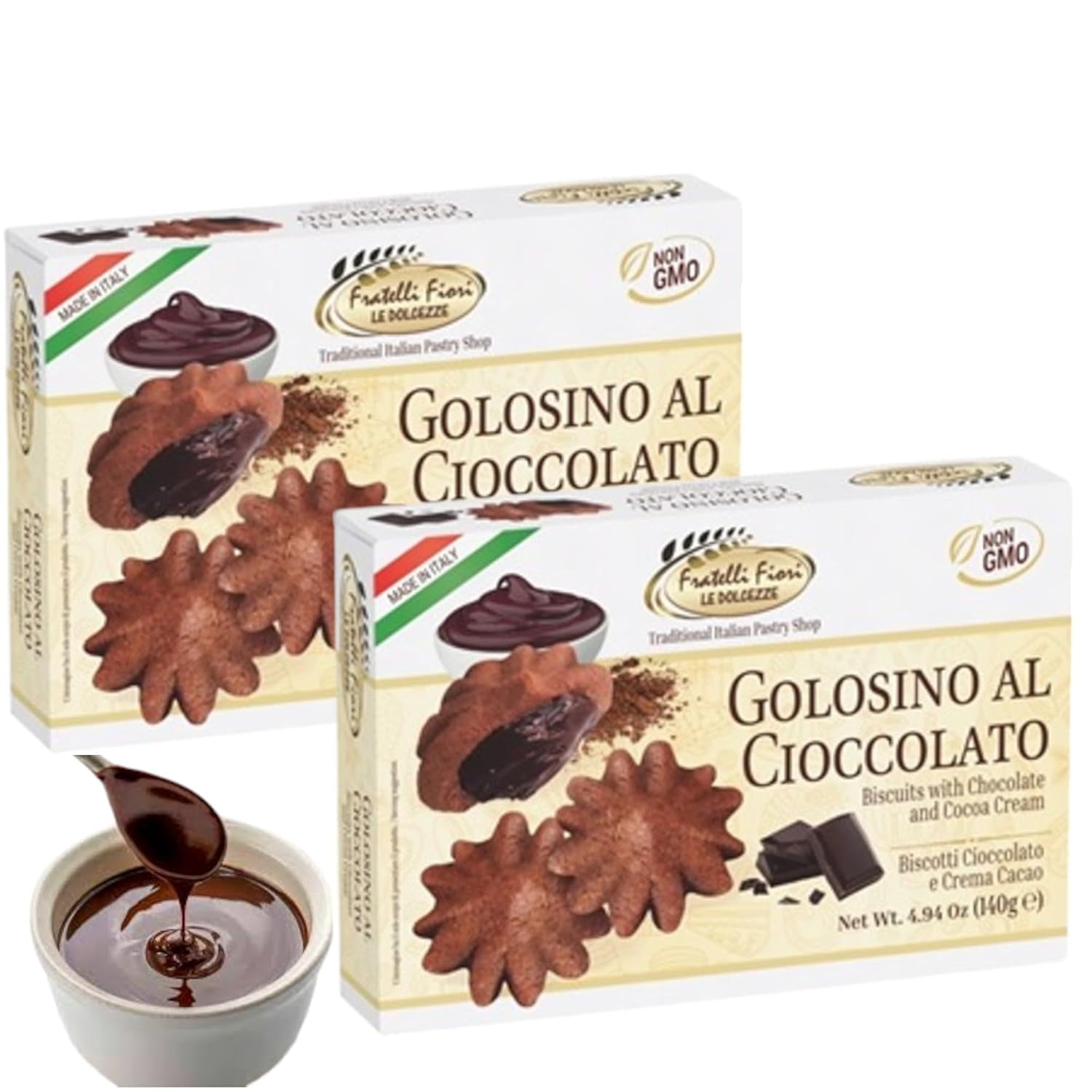 Fratelli Fiori Golosino Chocolate IRF13 Cookies - Authentic Italian ...