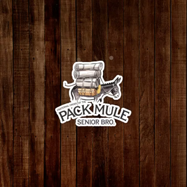 Fraternal Order Of The Pack Mule Senior Bro Donkey Stickerphone Decal ...