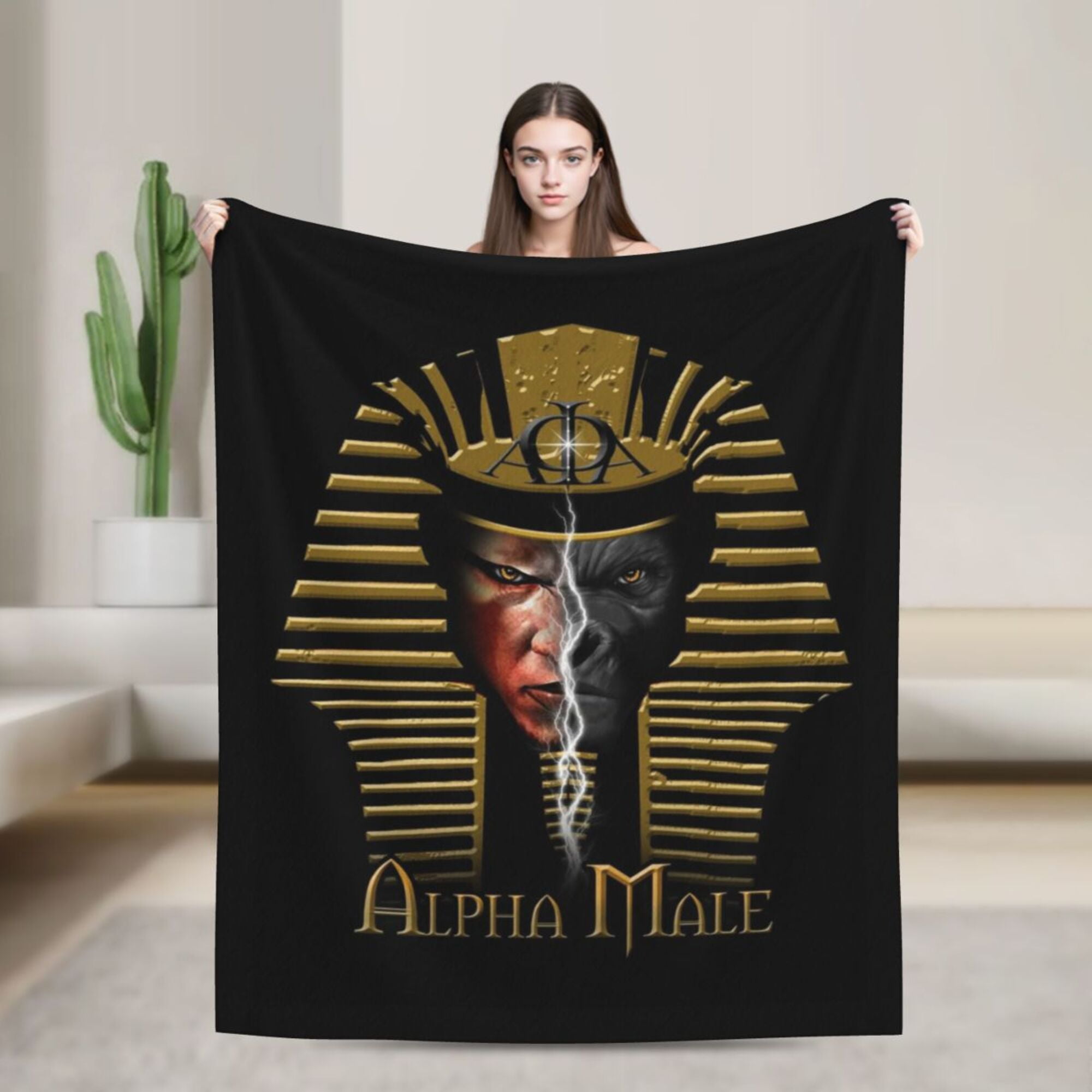 Fraternity Paraphernalia Blanket, Alpha Male Nineteen Blanket, Super ...