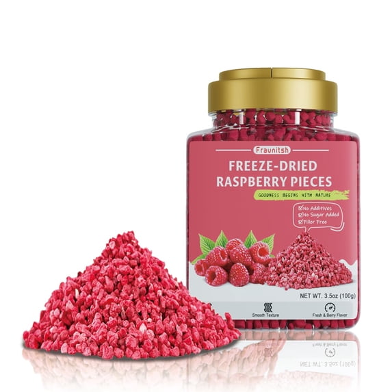 Fraunitsh Freeze Dried Raspberry RRF12 Pieces 3.52oz | Dried ...