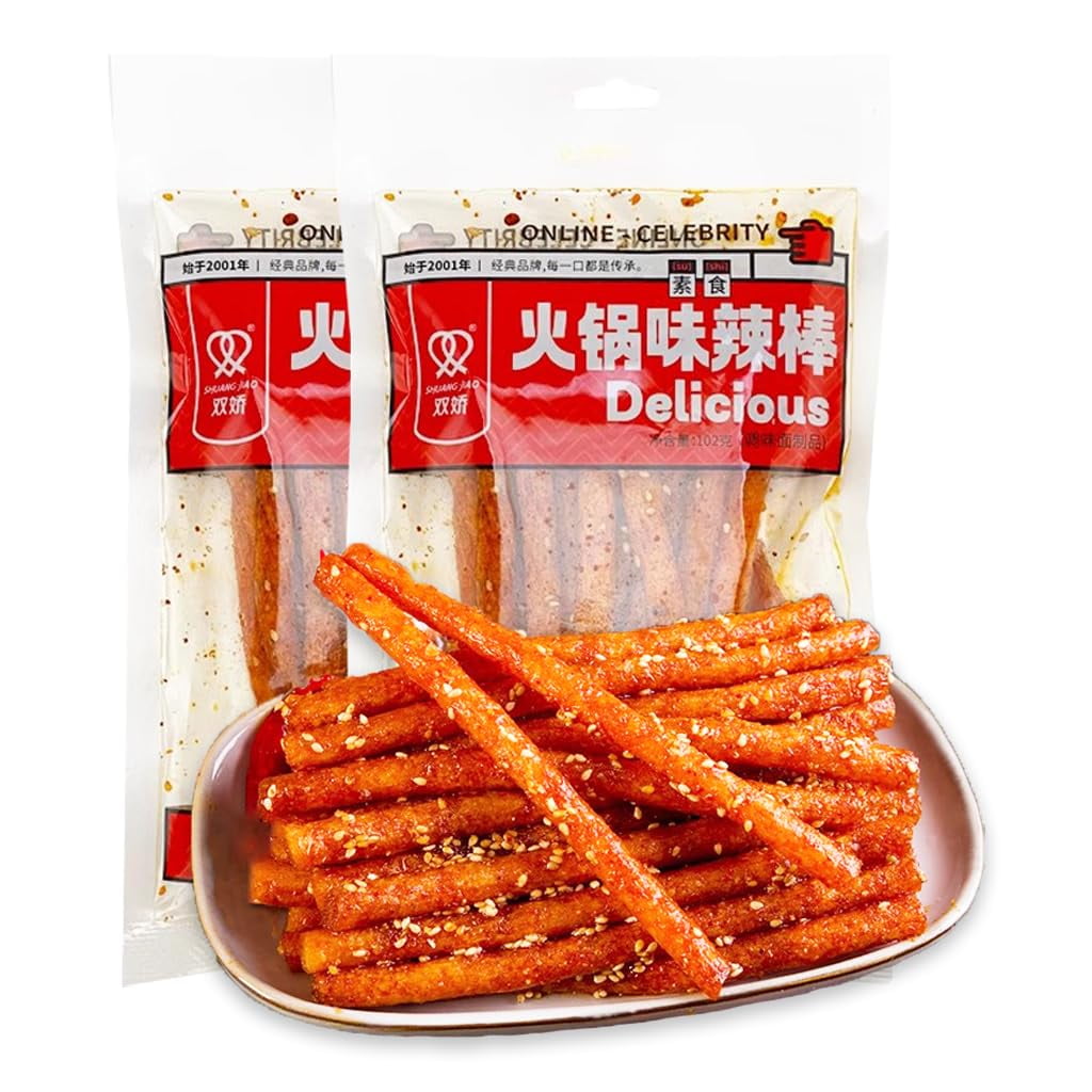 Fraunitsh Latiao Spicy Strips, DMF15 2 Packs Latio, Latiao Gluten Chinese Casual Snack Food, La ...