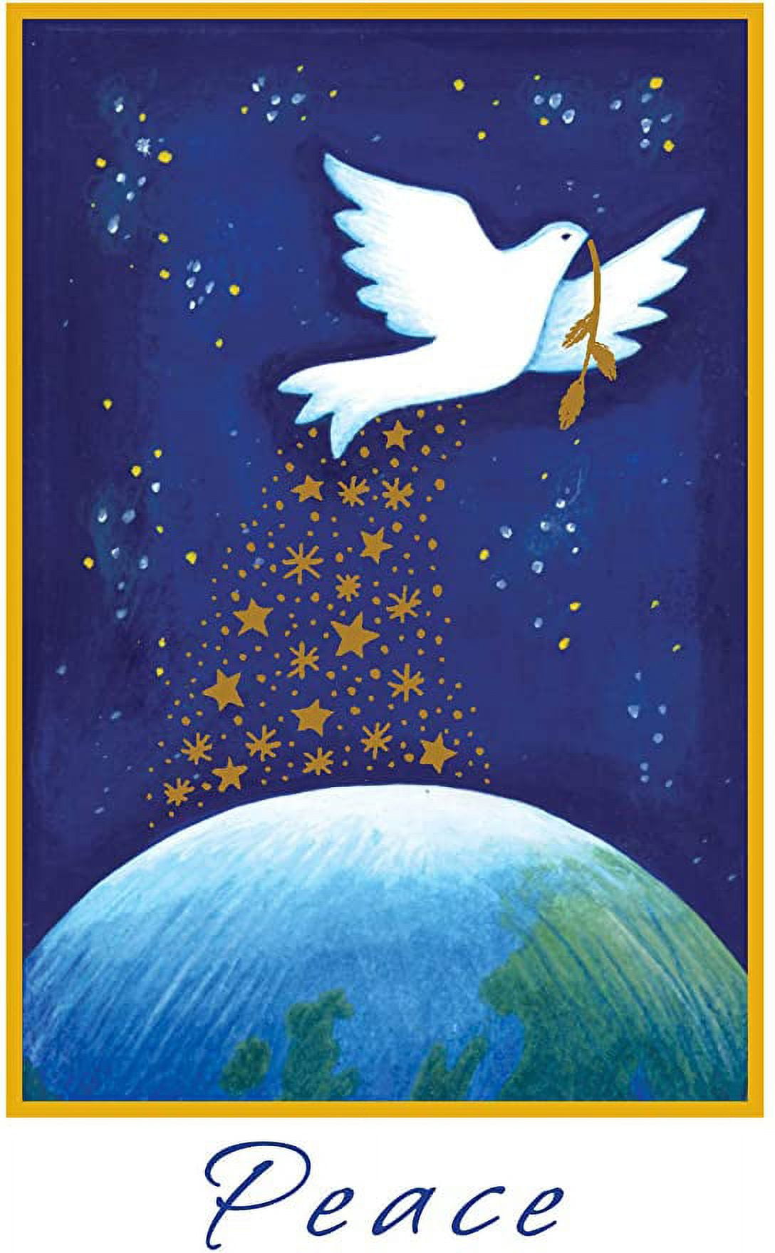 Fravessi Bulk Holiday Peace Dove Design Greeting Cards, 4" x 6", 16 ...
