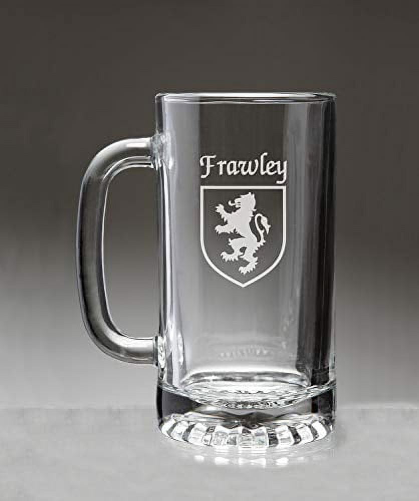 Frawley Irish Coat of Arms Glass Beer Mug (Sand Etched) - Walmart.com
