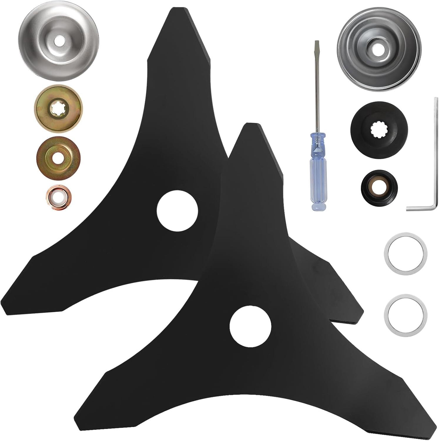 Fraxico Universal 10" x 3 Teeth Carbon Steel Trimmer Blades Compatible ...