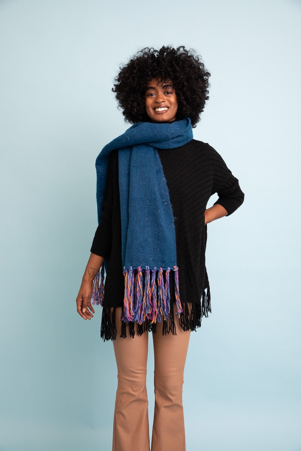 Frayed Bohemian Flow Scarf - Walmart.com