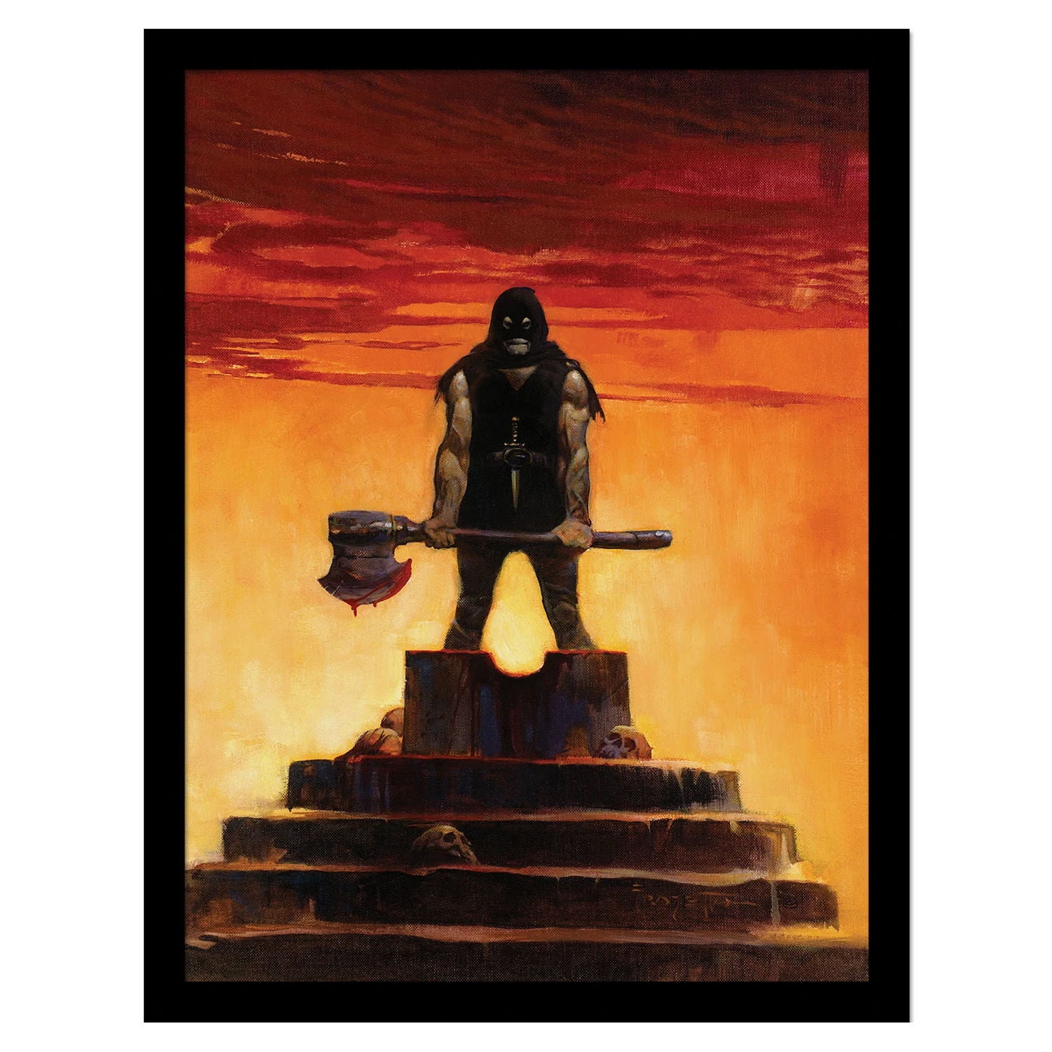 Frazetta The Executioner Framed Poster - Walmart.com