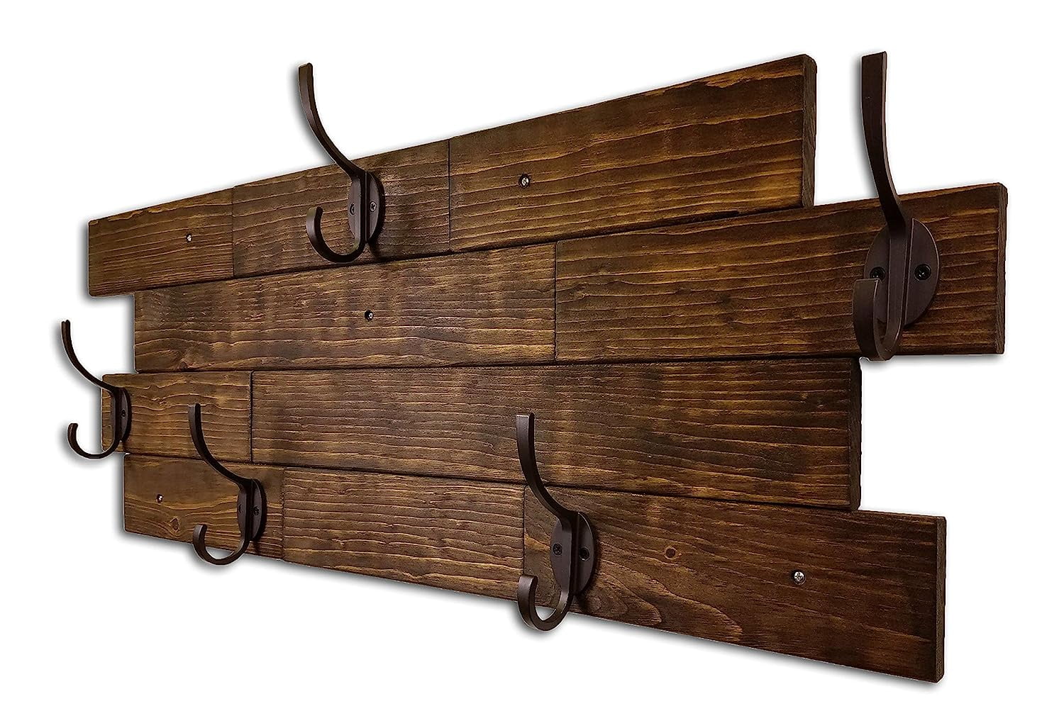 Frazier Coat Rack with 5 Heavy Duty Double , 20 Stain Colors Available ...