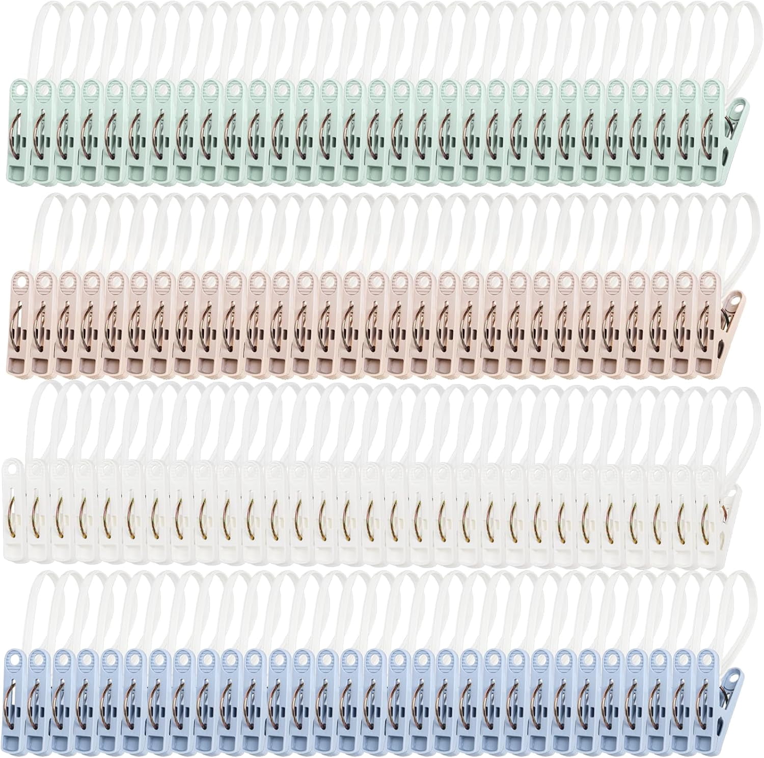 Frcctre 120 Pack Plastic Clothes Pins, Multi-Purpose Plastic Hanging ...